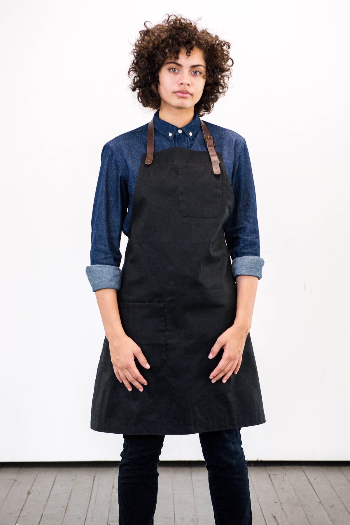 Bond St. Bib Apron ⏤ Black | Rendall Co.