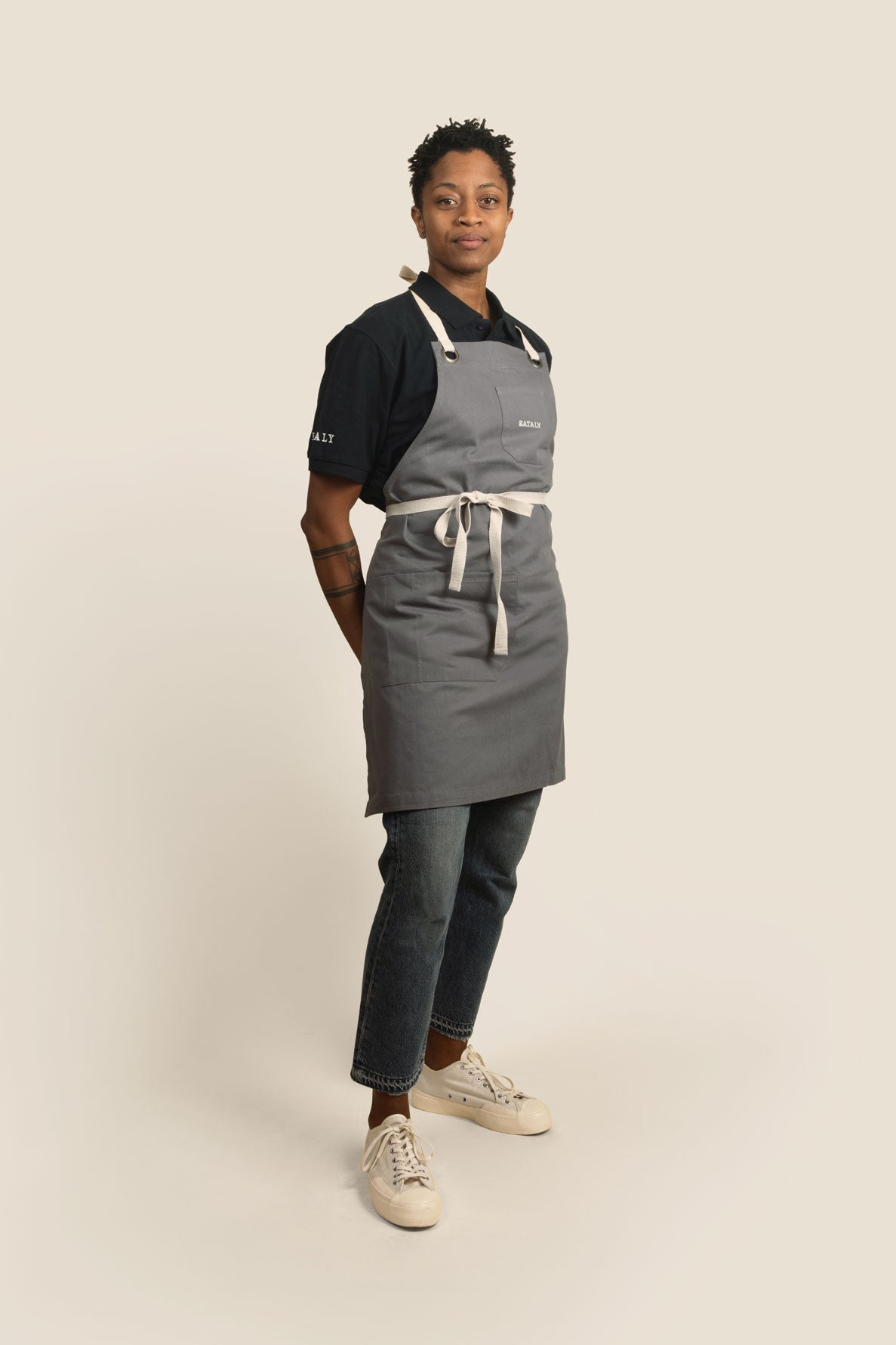 Eataly Staff Apron ⏤ Grey Chambray | Rendall Co.